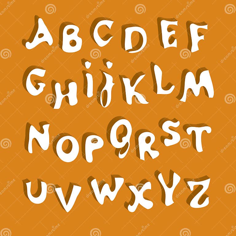 White alphabet stock vector. Illustration of child, instruction - 23968989