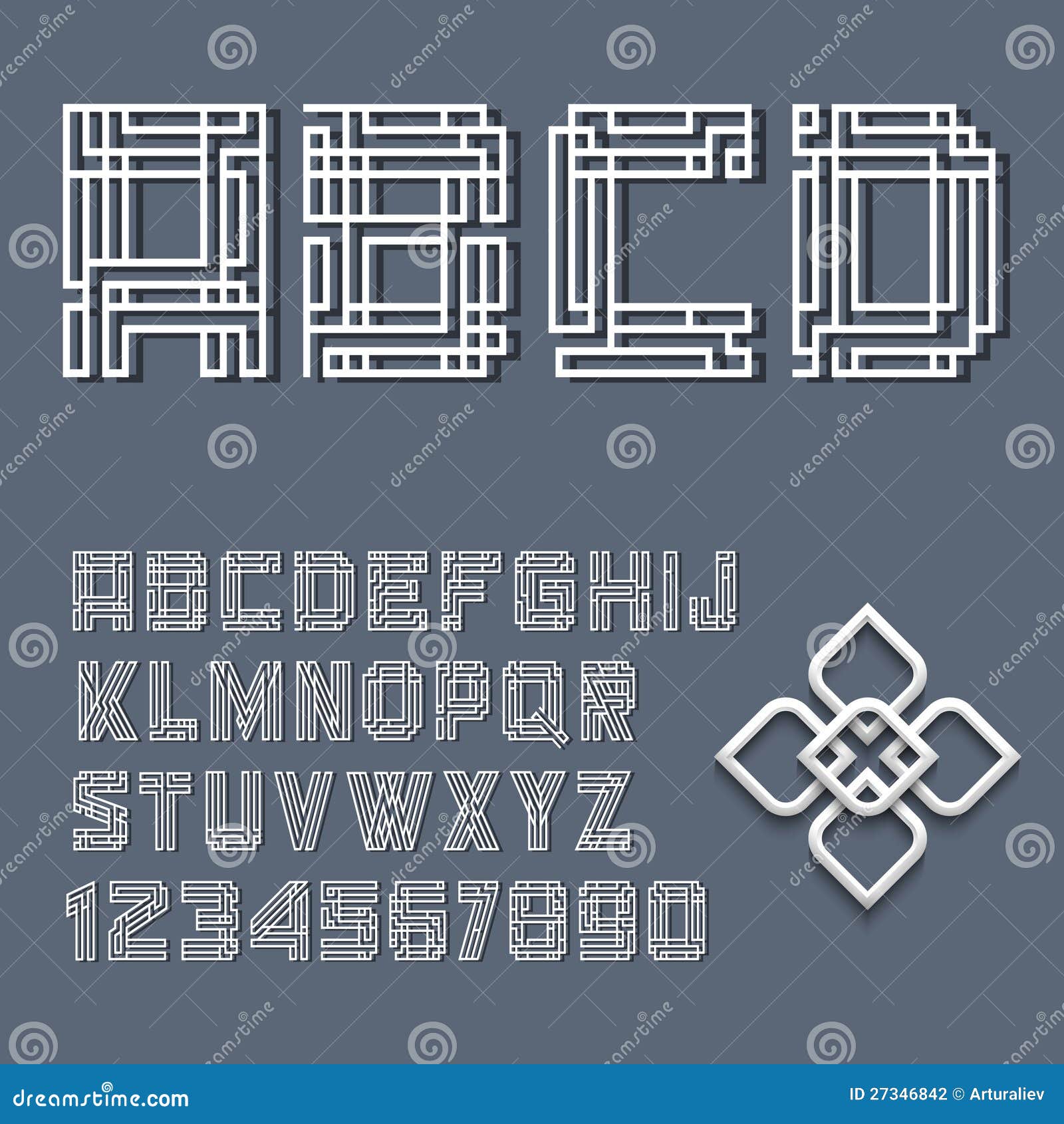 White Alphabet Design. Font Texture. Sliver Calligraphy Bold. Hand ...