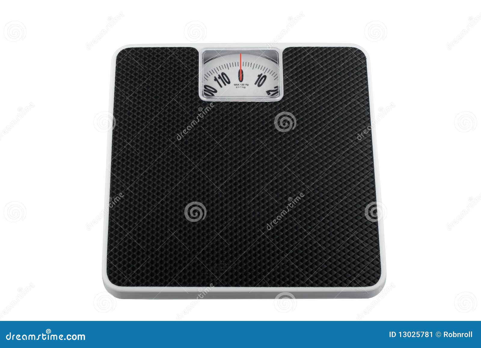 White Analog Bathroom Scale Isolated on White Stock Image - Image of ...