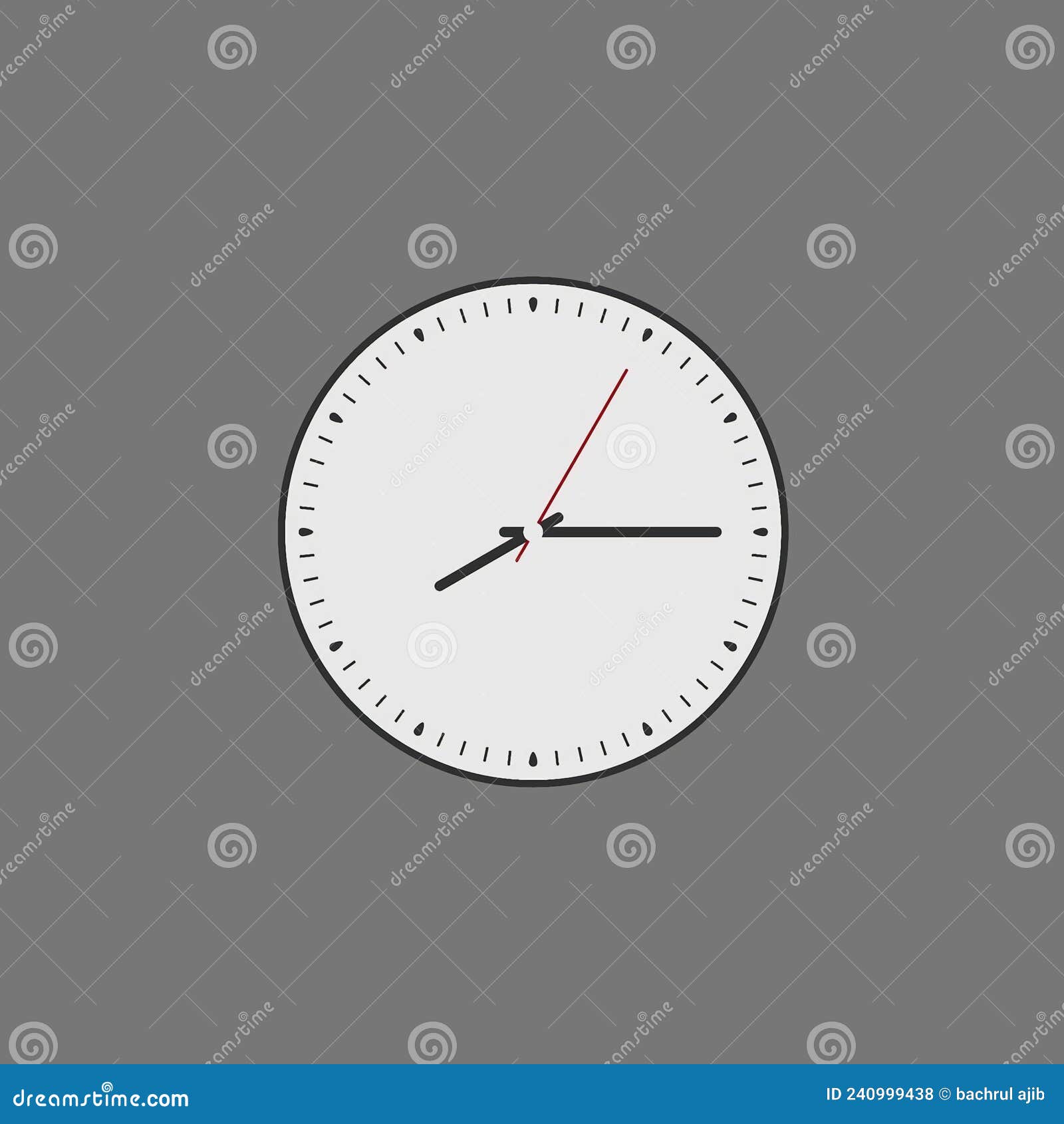 White Analog Countdown Font. Vector Illustration Template. Floating ...