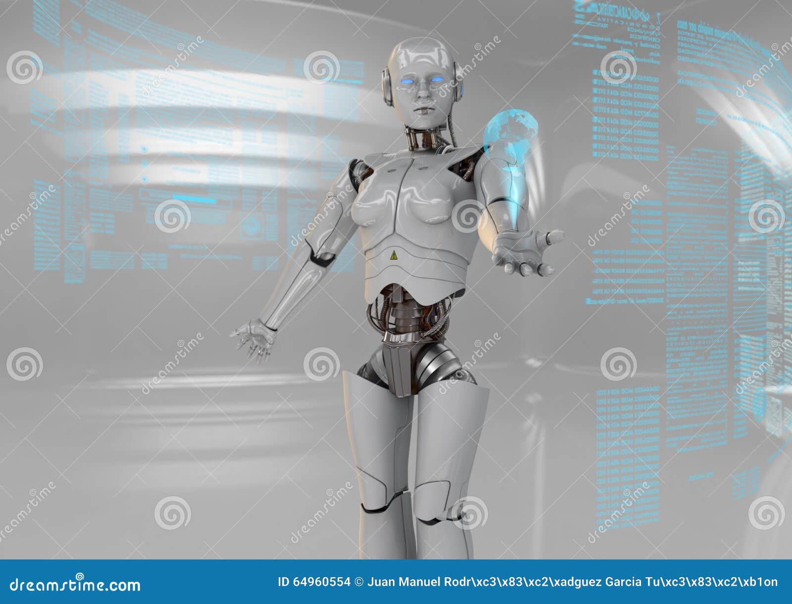 White android stock illustration. Illustration of holography - 64960554