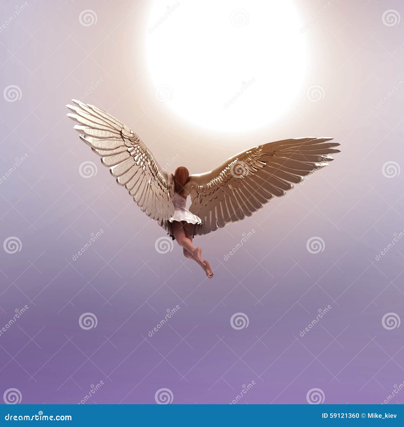 White angel stock illustration. Illustration of fantasy - 59121360