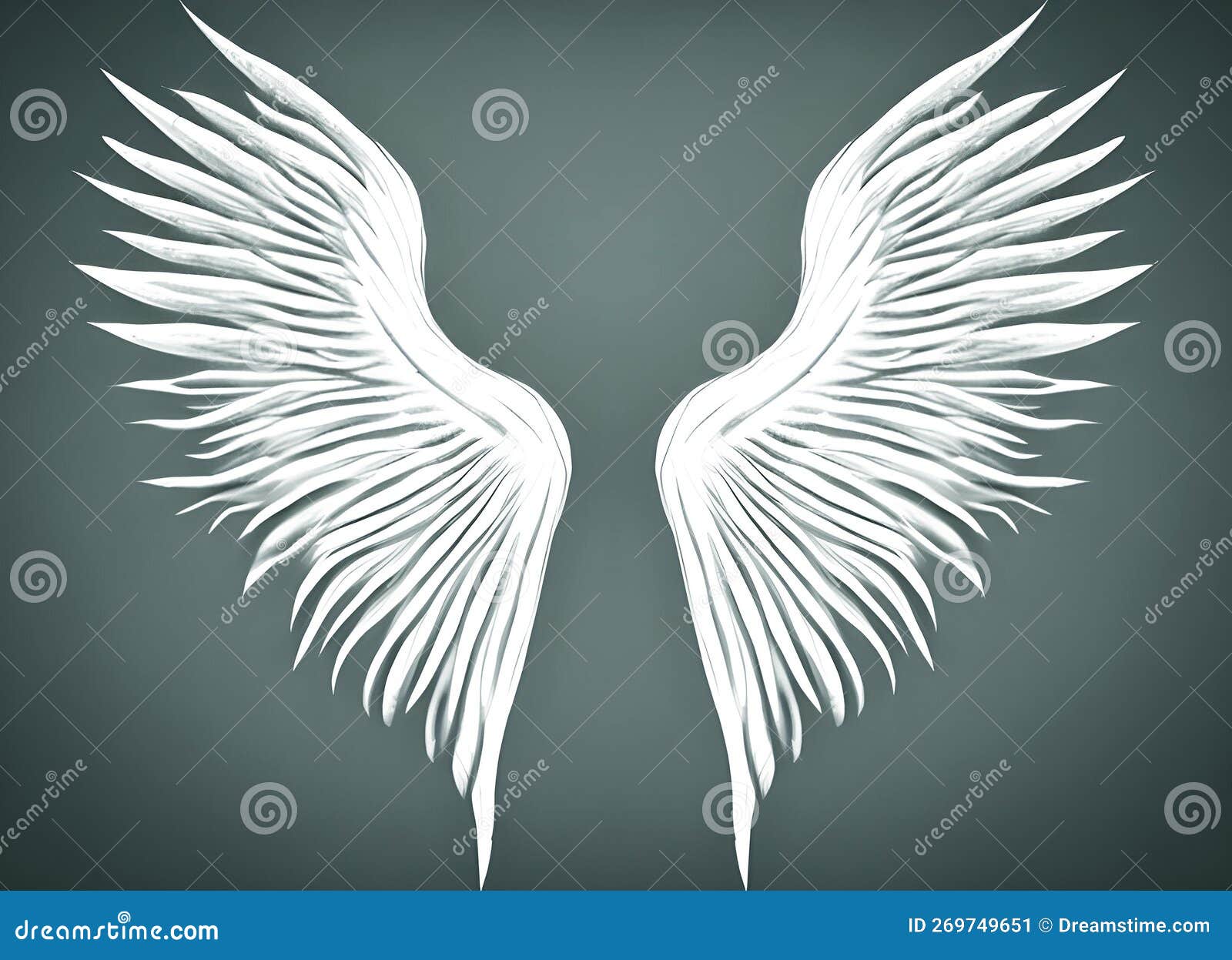 White Angel Wings Isolated, Stock Illustration - Illustration of render ...