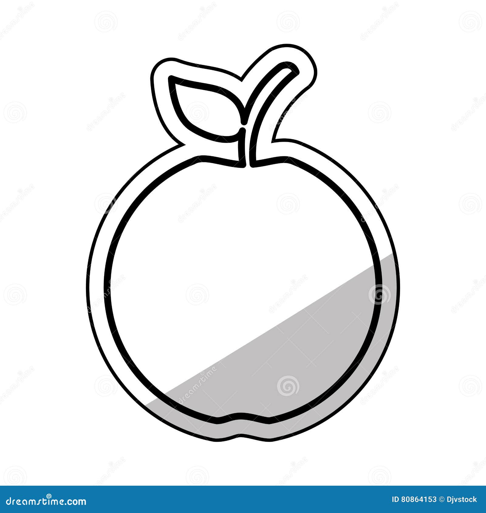 White apple fruit stock vector. Illustration of line - 80864153