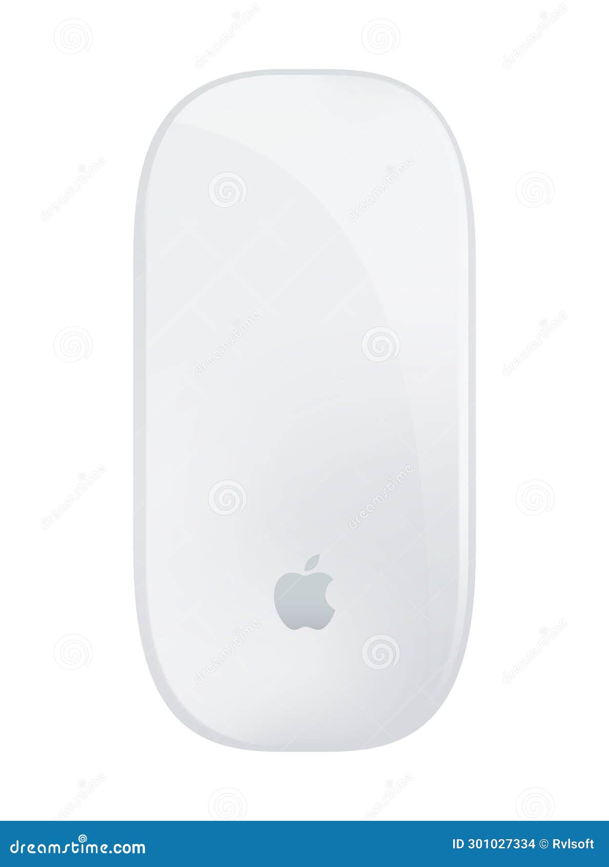 White Apple Magic Mouse - Black Multi-Touch Surface, on White ...