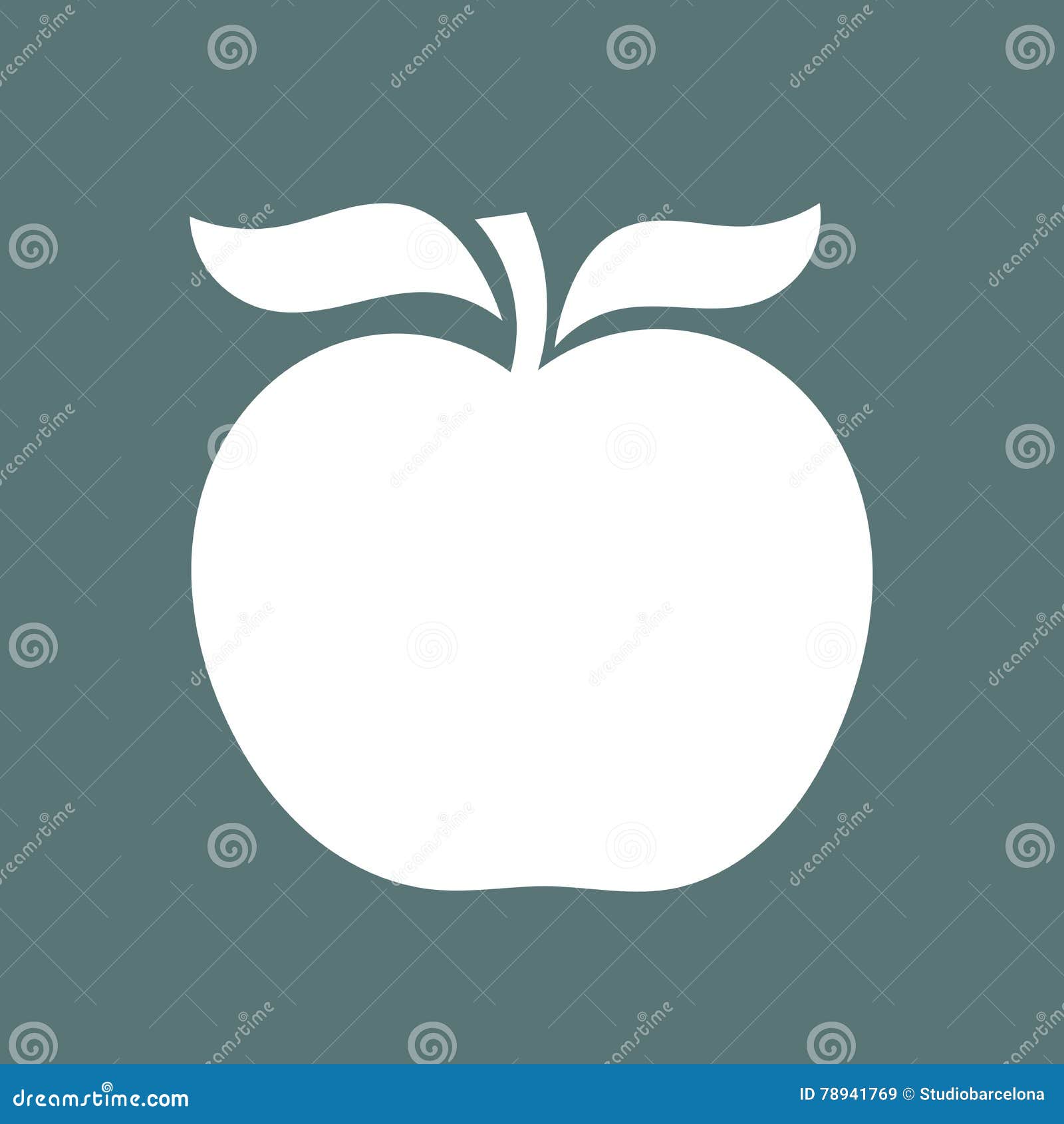 White apple shape stock vector. Illustration of food - 78941769