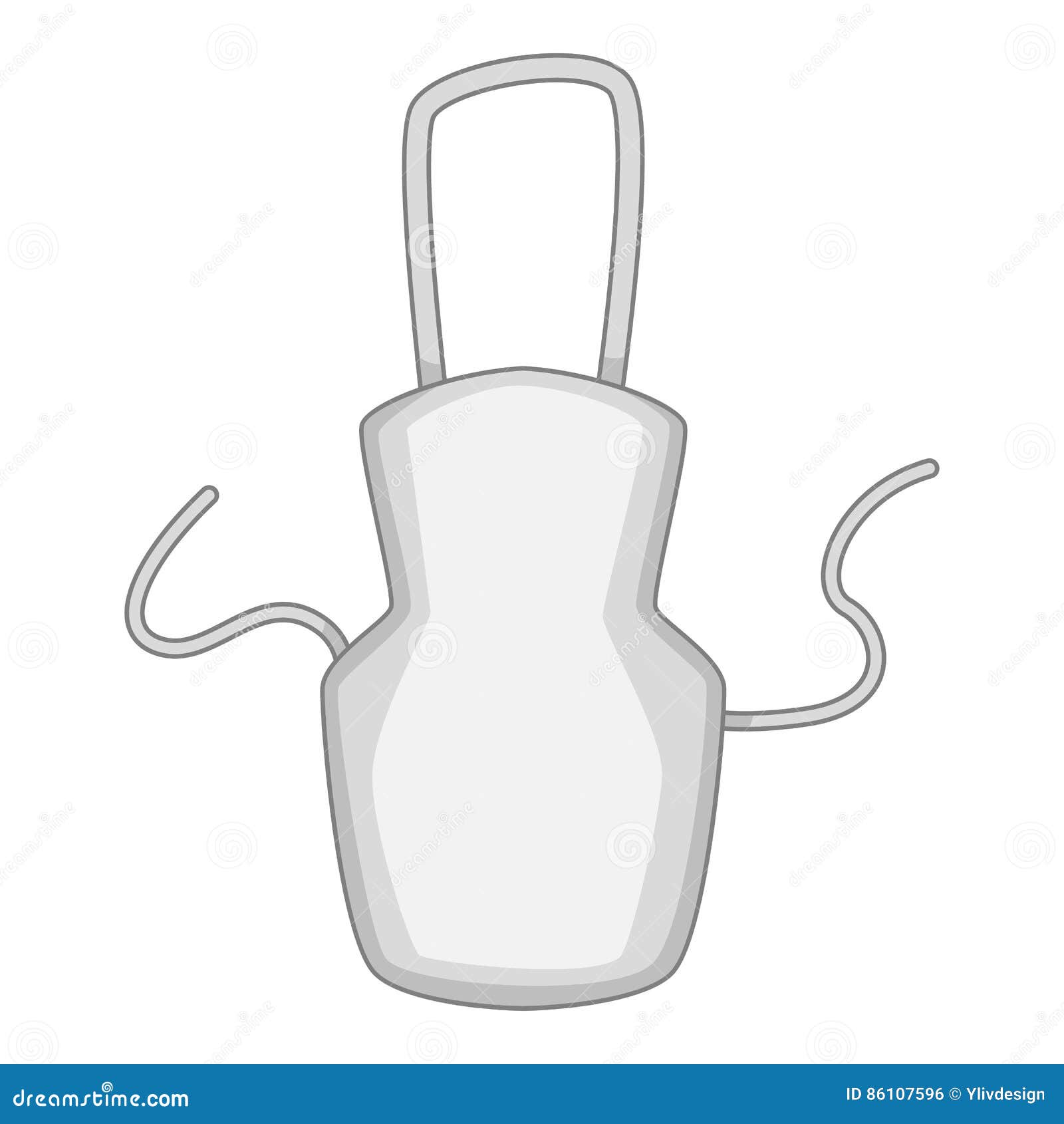White Apron Icon, Cartoon Style Stock Vector - Illustration of home ...
