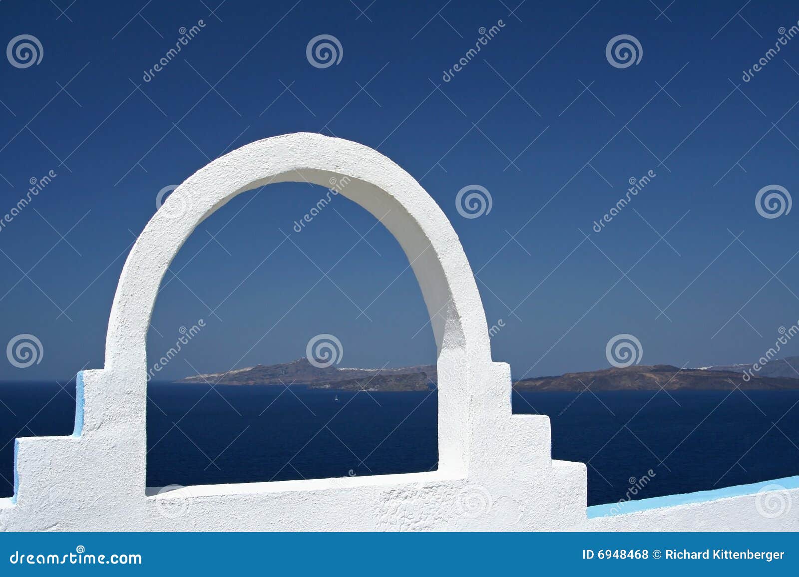 White arc stock photo. Image of volcanic, santorin, ocean - 6948468