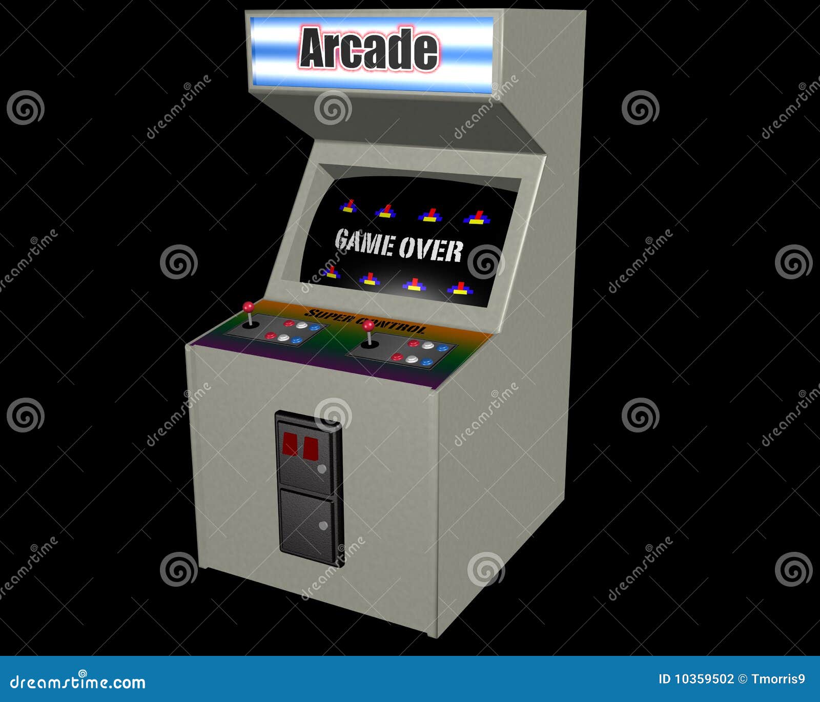 White Arcade Game stock illustration. Illustration of game - 10359502