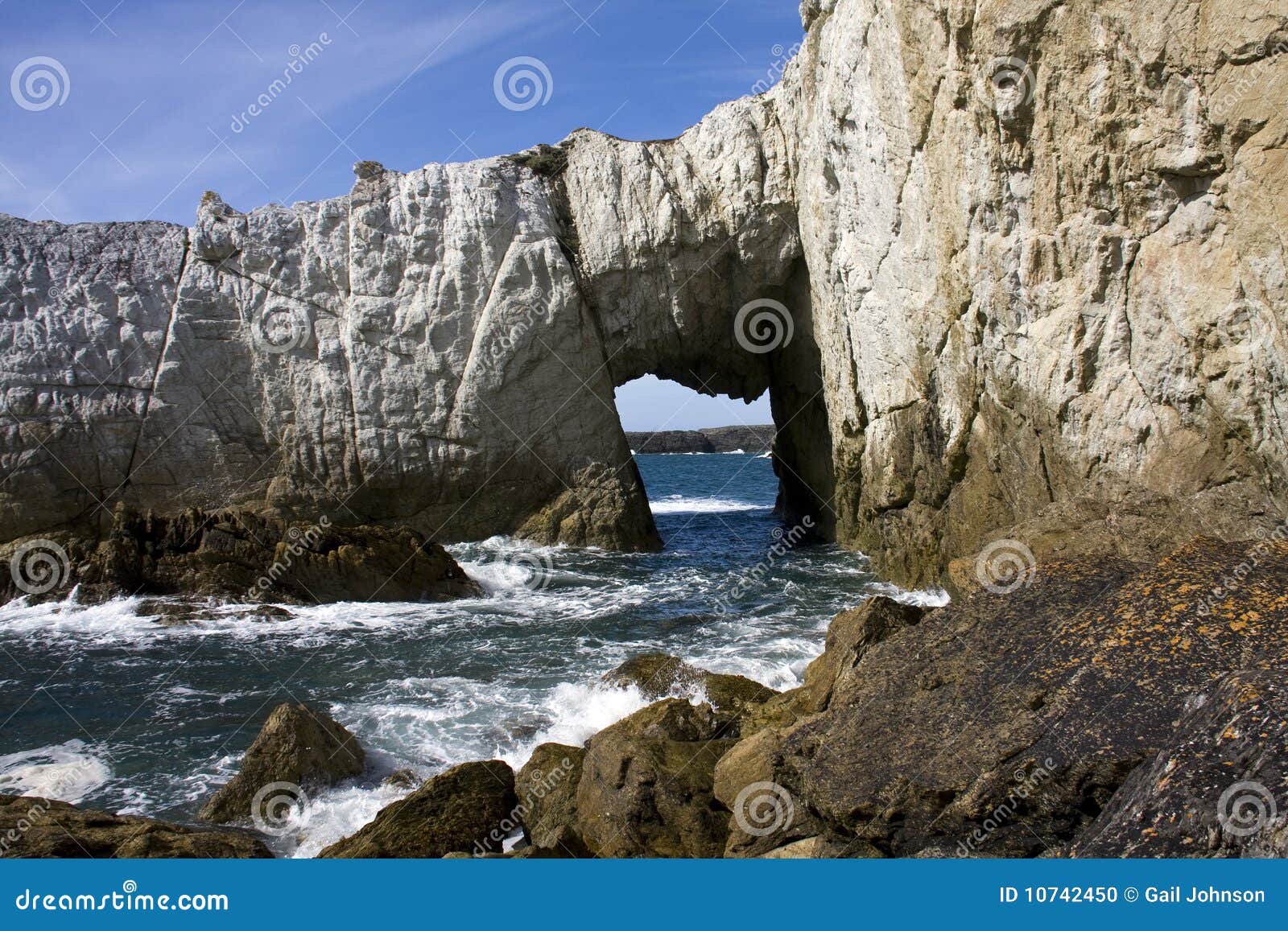The White Arch stock photo. Image of rhoscolyn, isle - 10742450