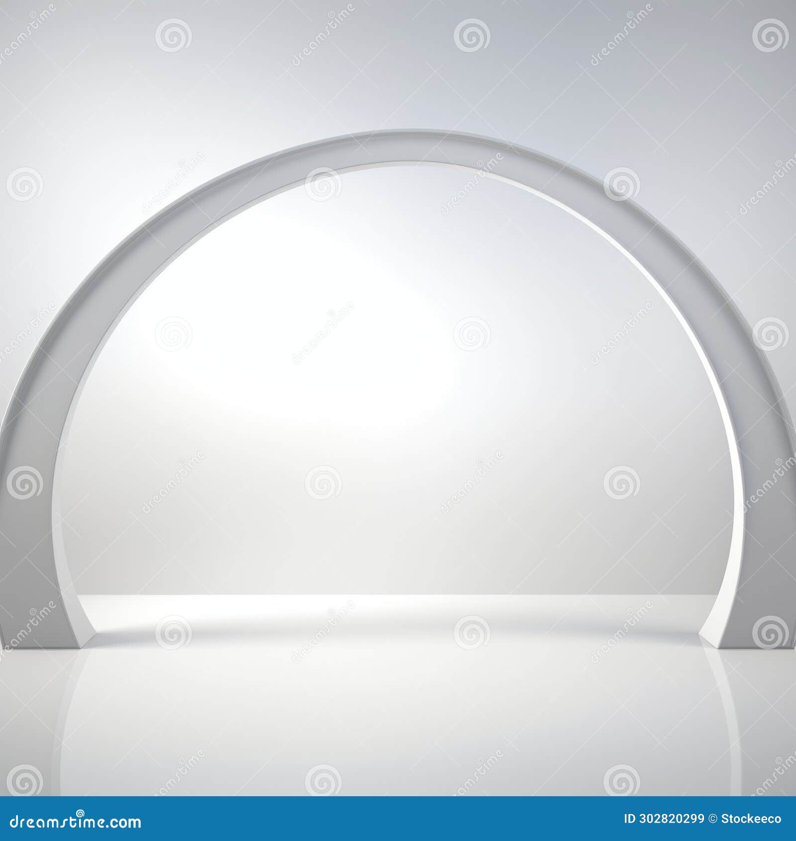 3d Seamless White Arch With Abstract Silhouette And Light Royalty-Free ...