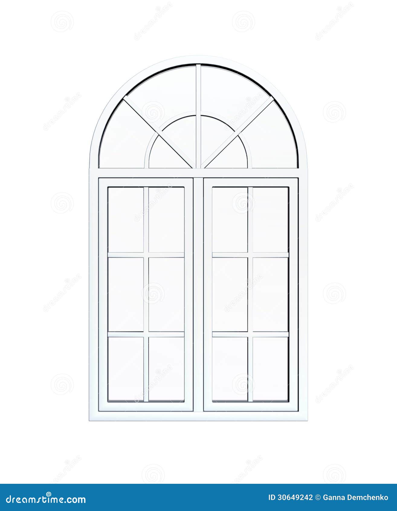 White arch window stock illustration. Illustration of interior - 30649242