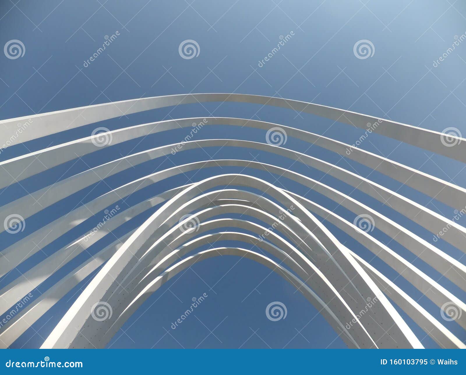 The White Arched Building Frame Landscape Stock Image - Image of beauty ...