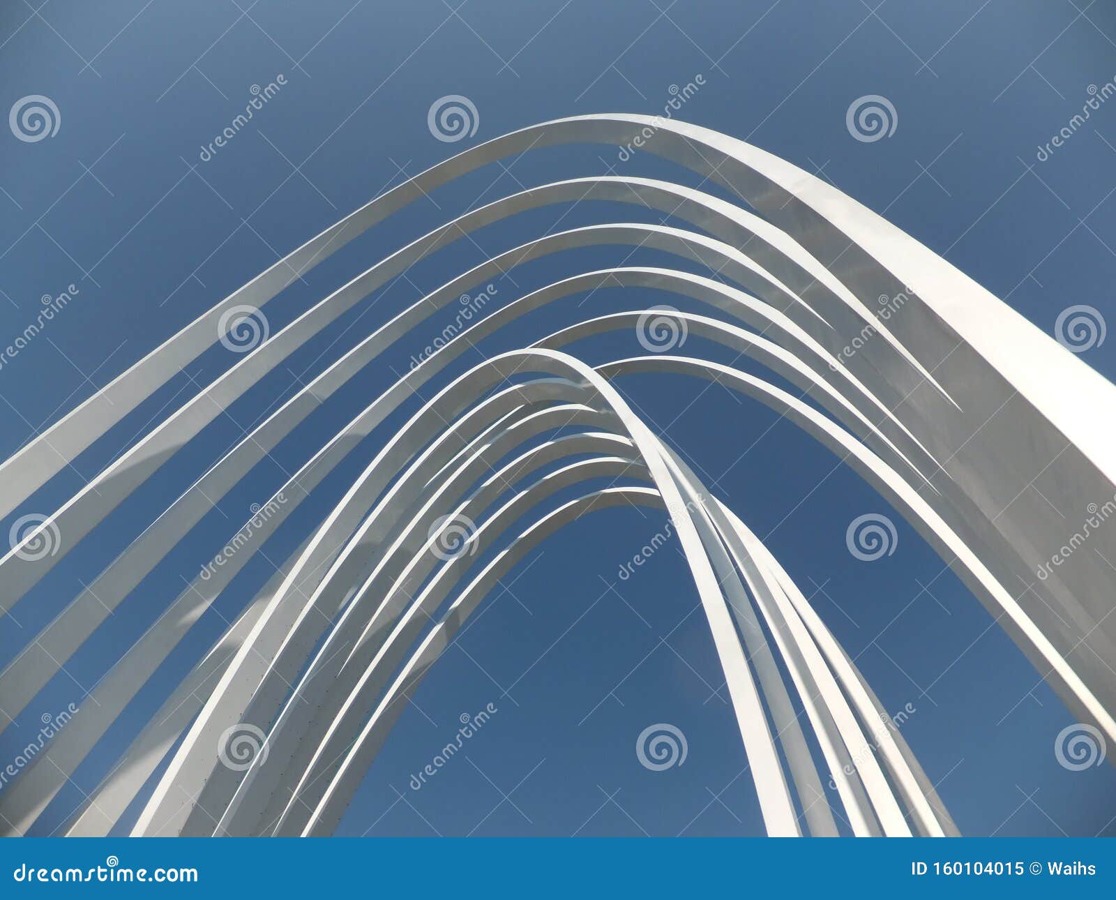 The White Arched Building Frame Landscape Stock Image - Image of ...