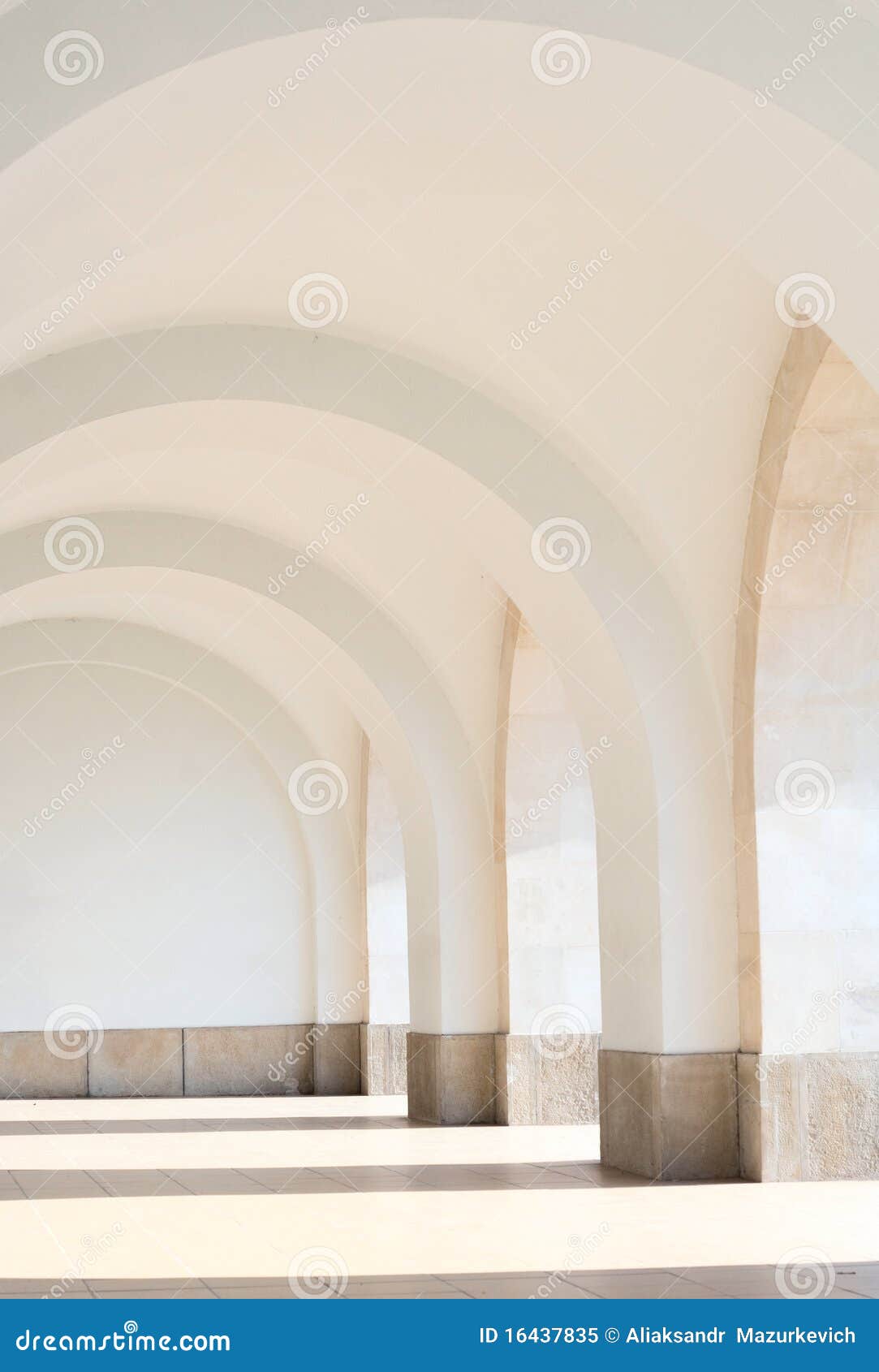 White arched pathway stock image. Image of building, line - 16437835