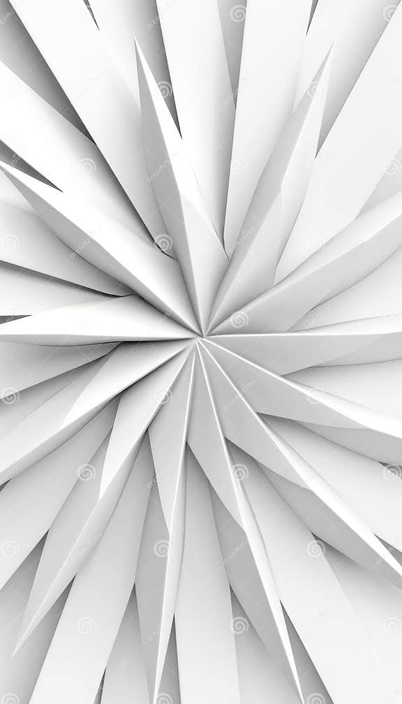 White Architectural Abstract Three-Dimensional Starburst Background ...