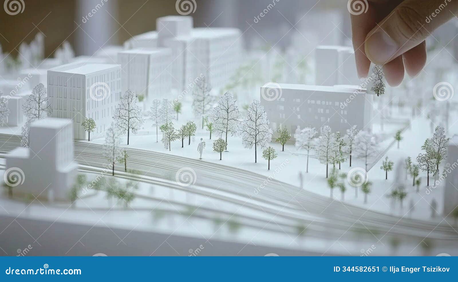 White Architectural Model of a City, Showcasing Urban Planning and ...