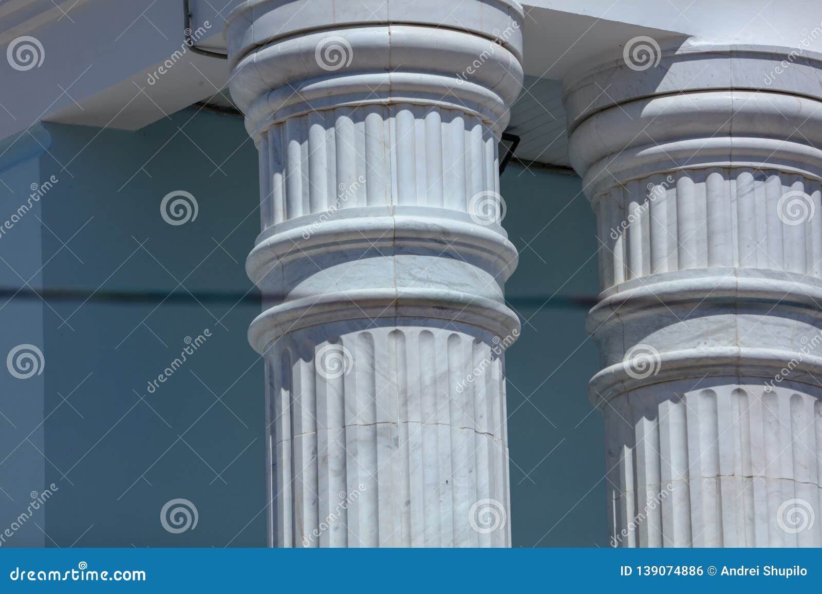White Architectural Pillars on the Building As a Background Stock Photo ...