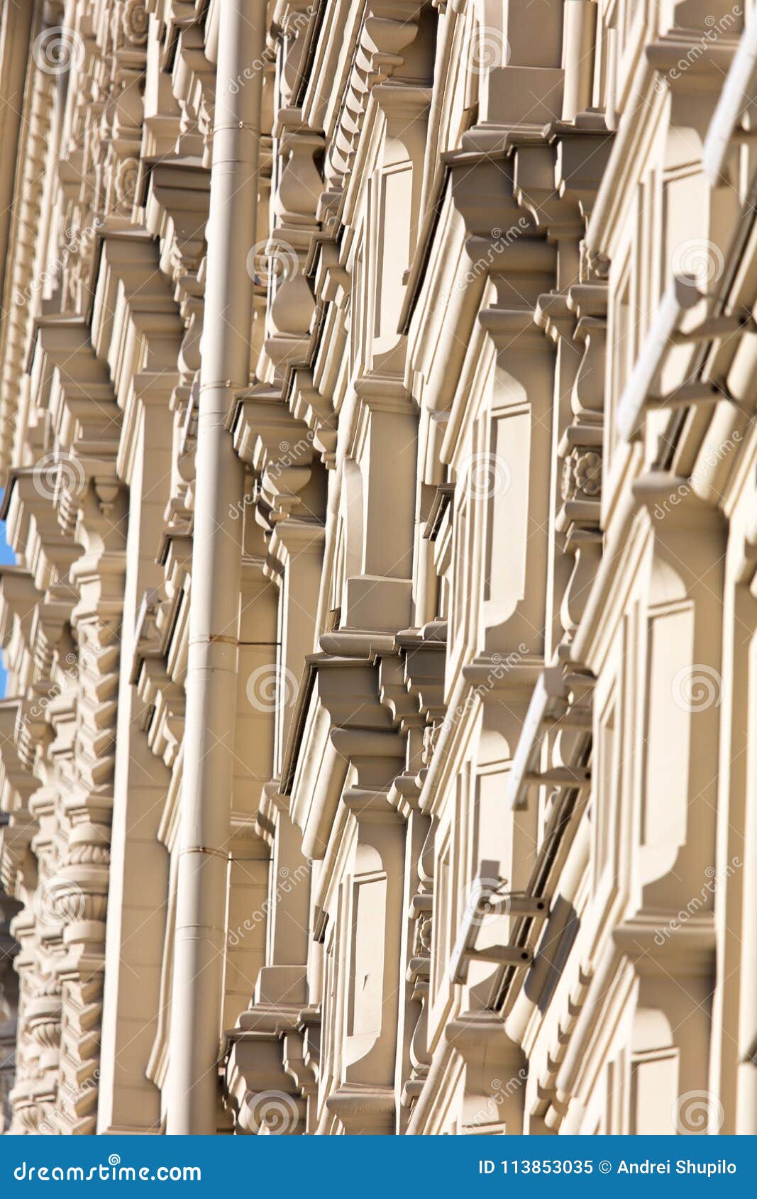 White Architectural Wall on the Building As a Background Stock Image ...