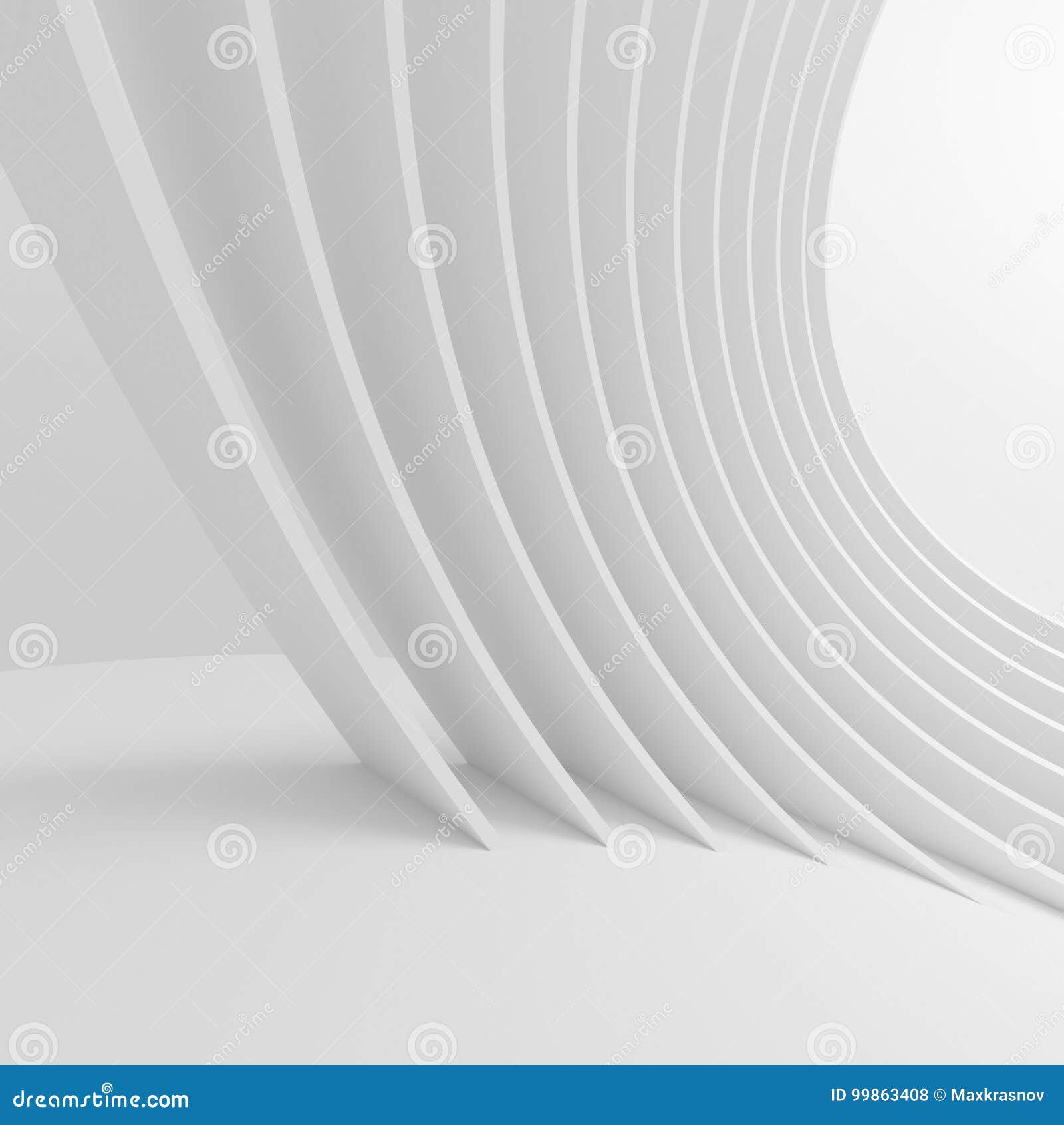 White Architecture Circular Background. Abstract Tunnel Design Stock ...