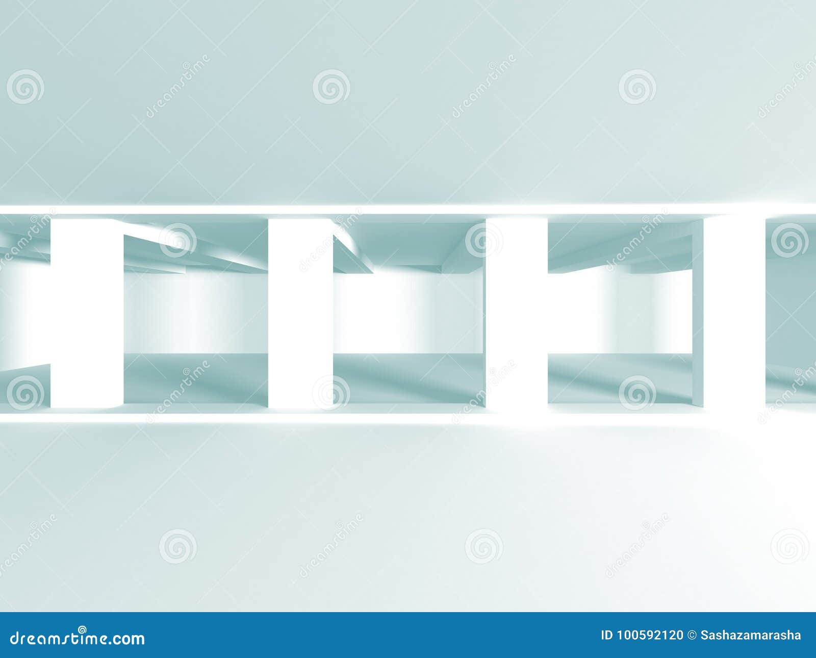 White Architecture Construction Modern Interior Background Stock ...