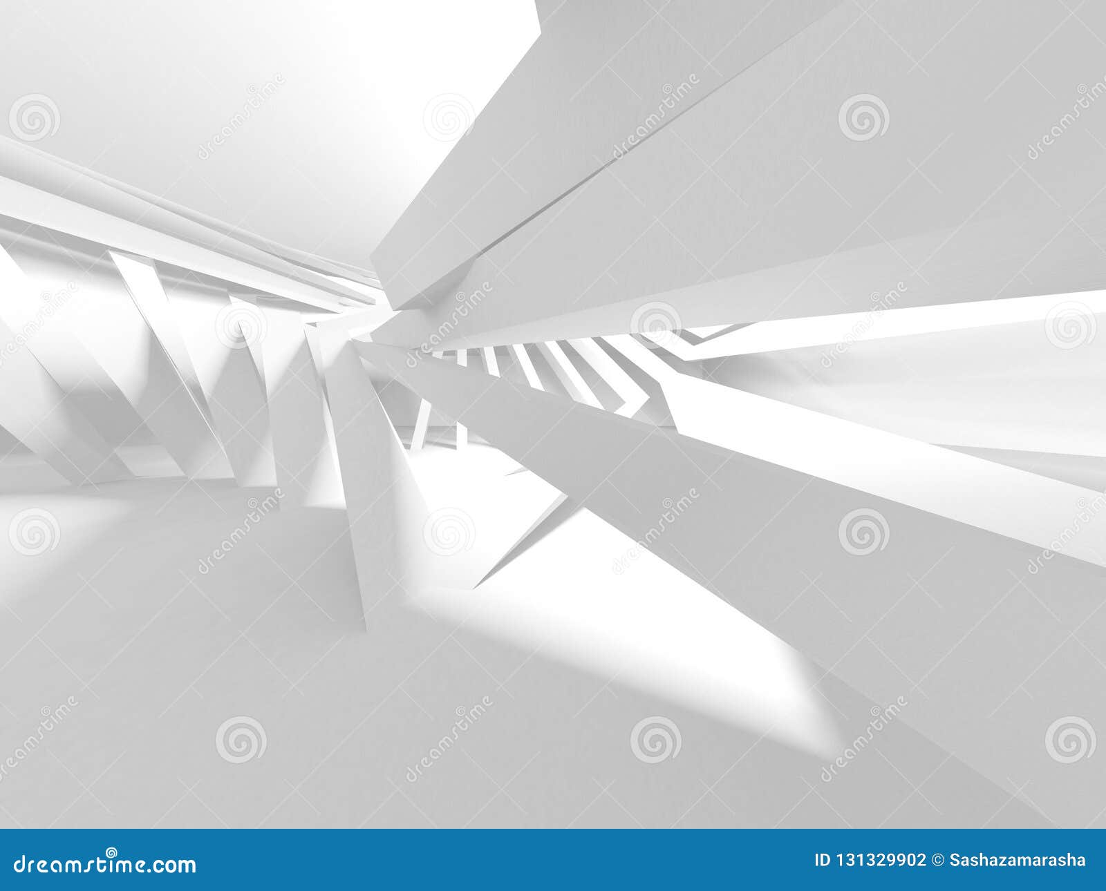 White Architecture Construction Modern Interior Background Stock ...