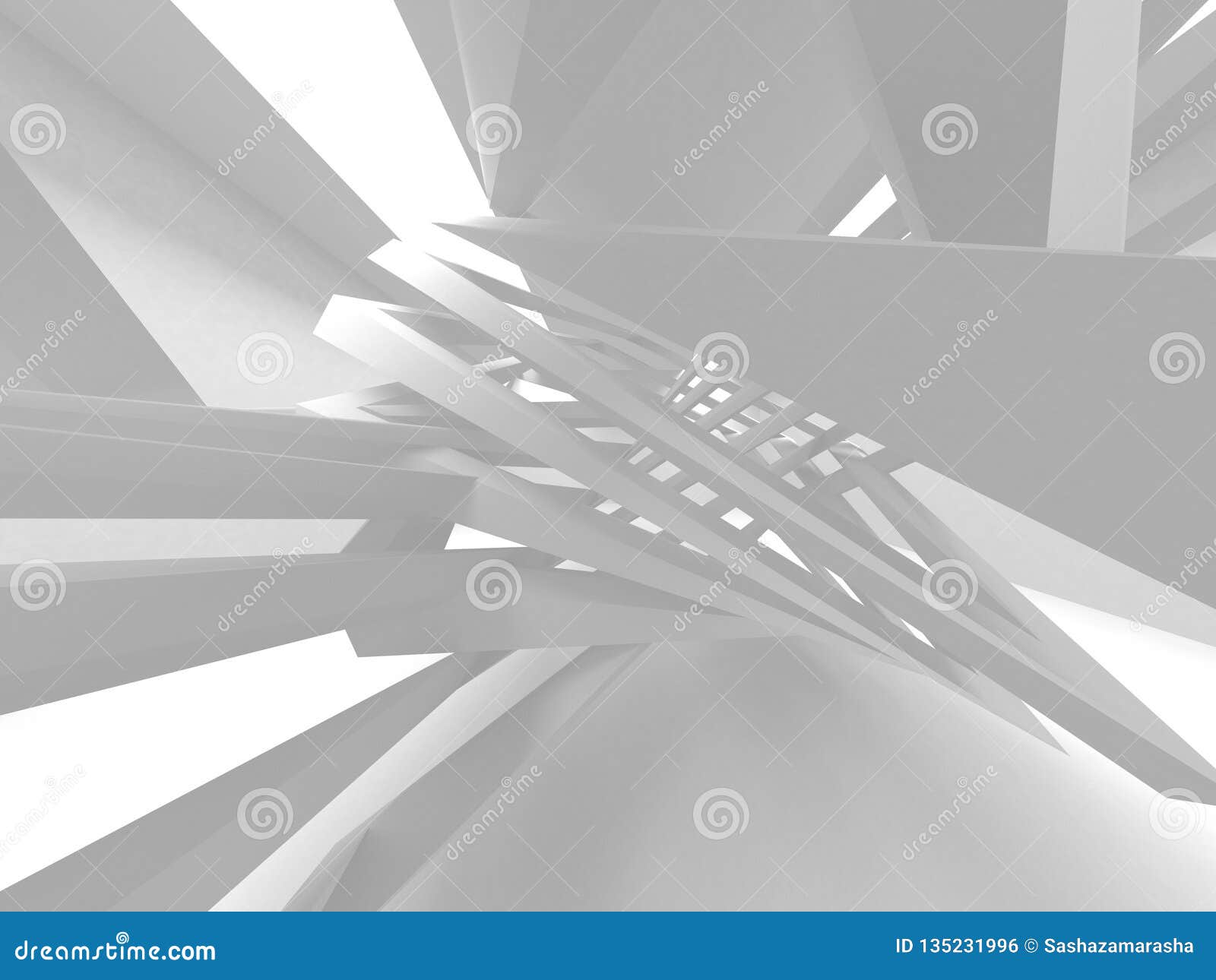 White Architecture Construction Modern Interior Background Stock ...