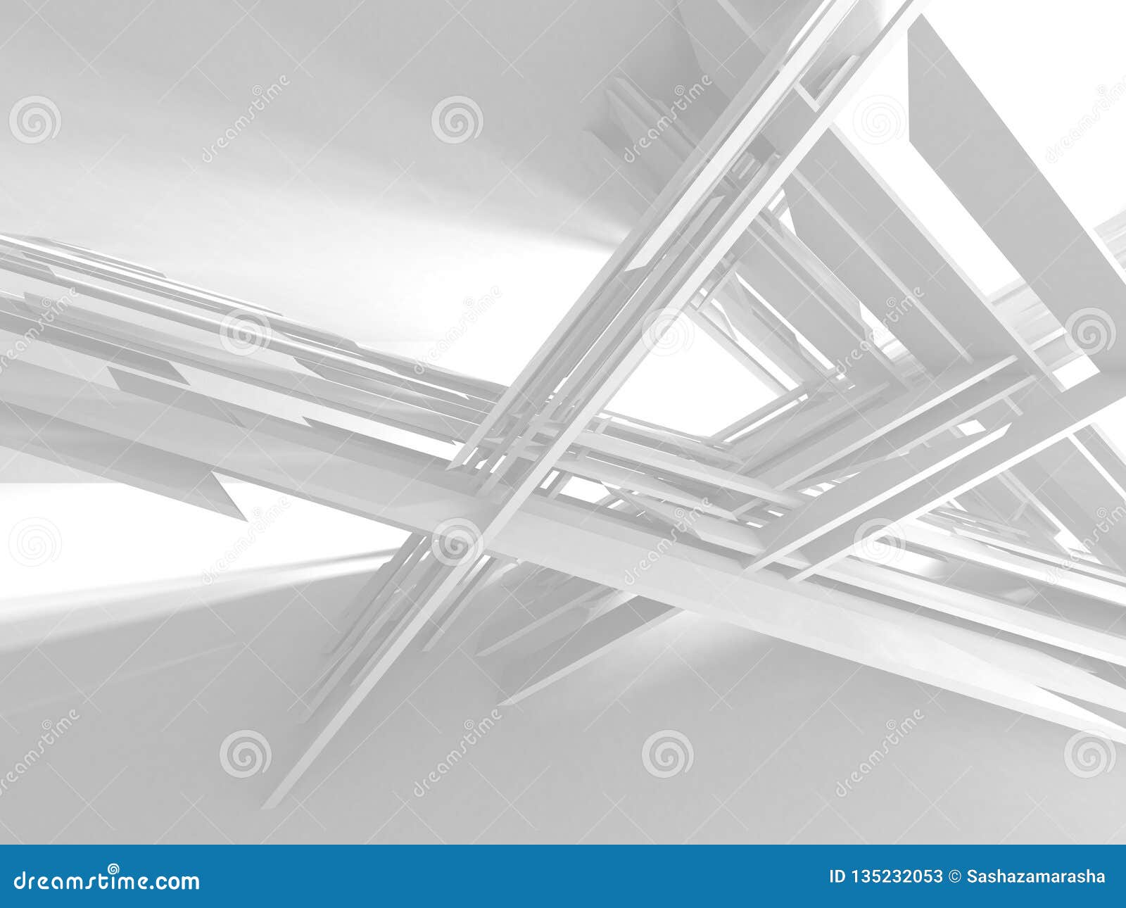 White Architecture Construction Modern Interior Background Stock ...