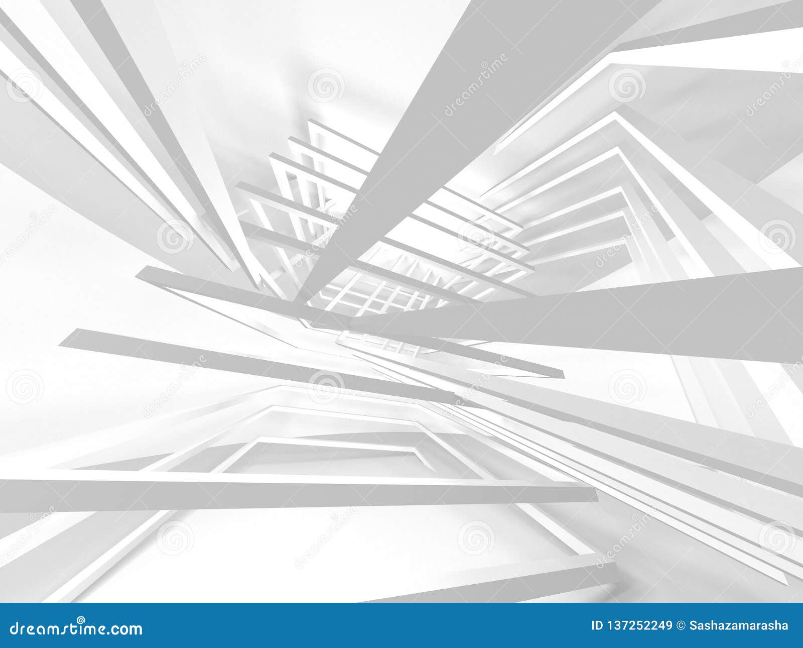 White Architecture Construction Modern Interior Background Stock ...