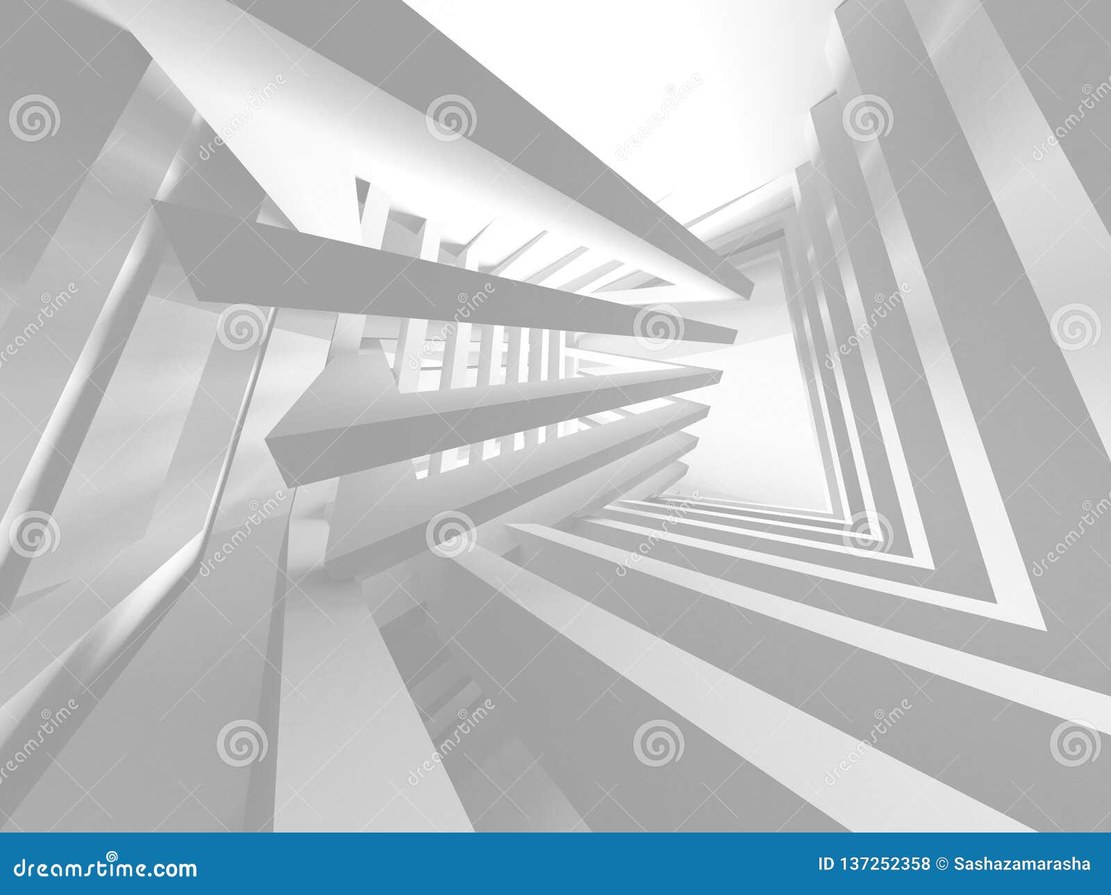 White Architecture Construction Modern Interior Background Stock ...