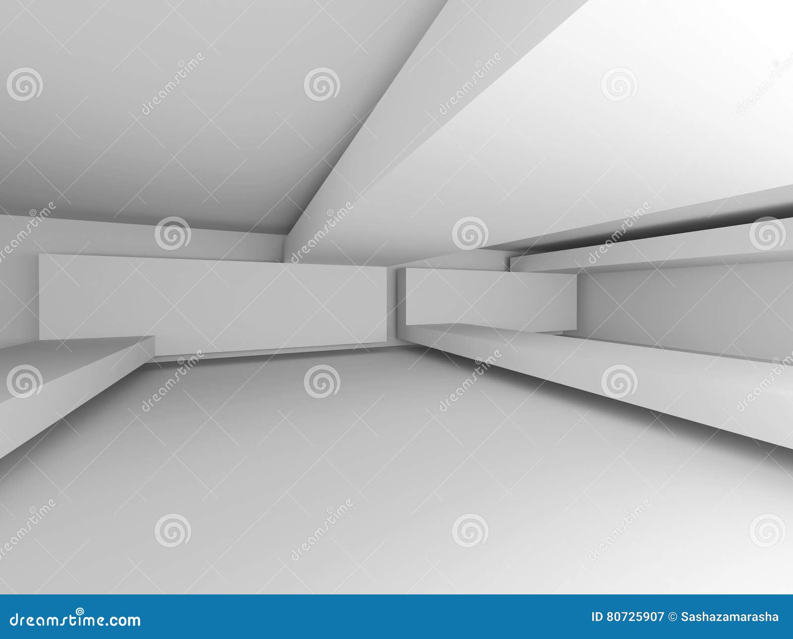 White Architecture Construction Modern Interior Background Stock ...