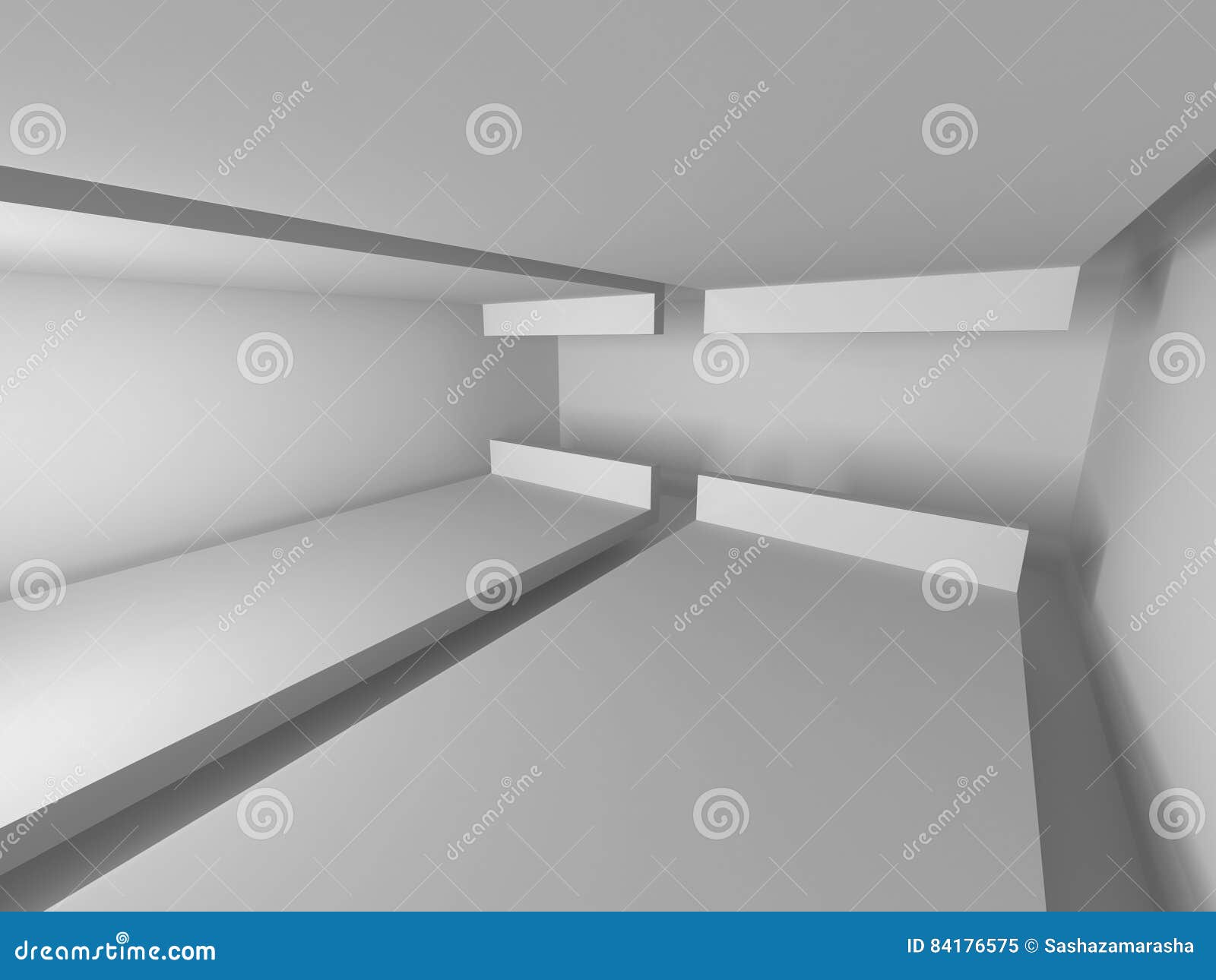 White Architecture Construction Modern Interior Background Stock ...