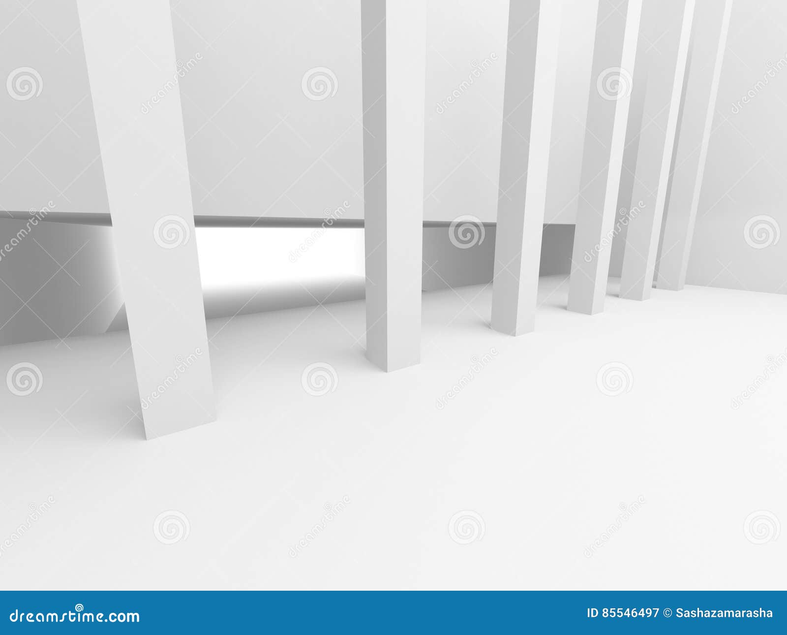 White Architecture Construction Modern Interior Background Stock ...