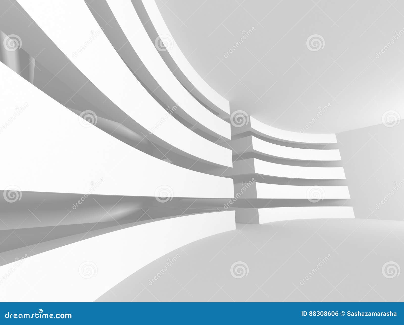 White Architecture Construction Modern Interior Background Stock ...