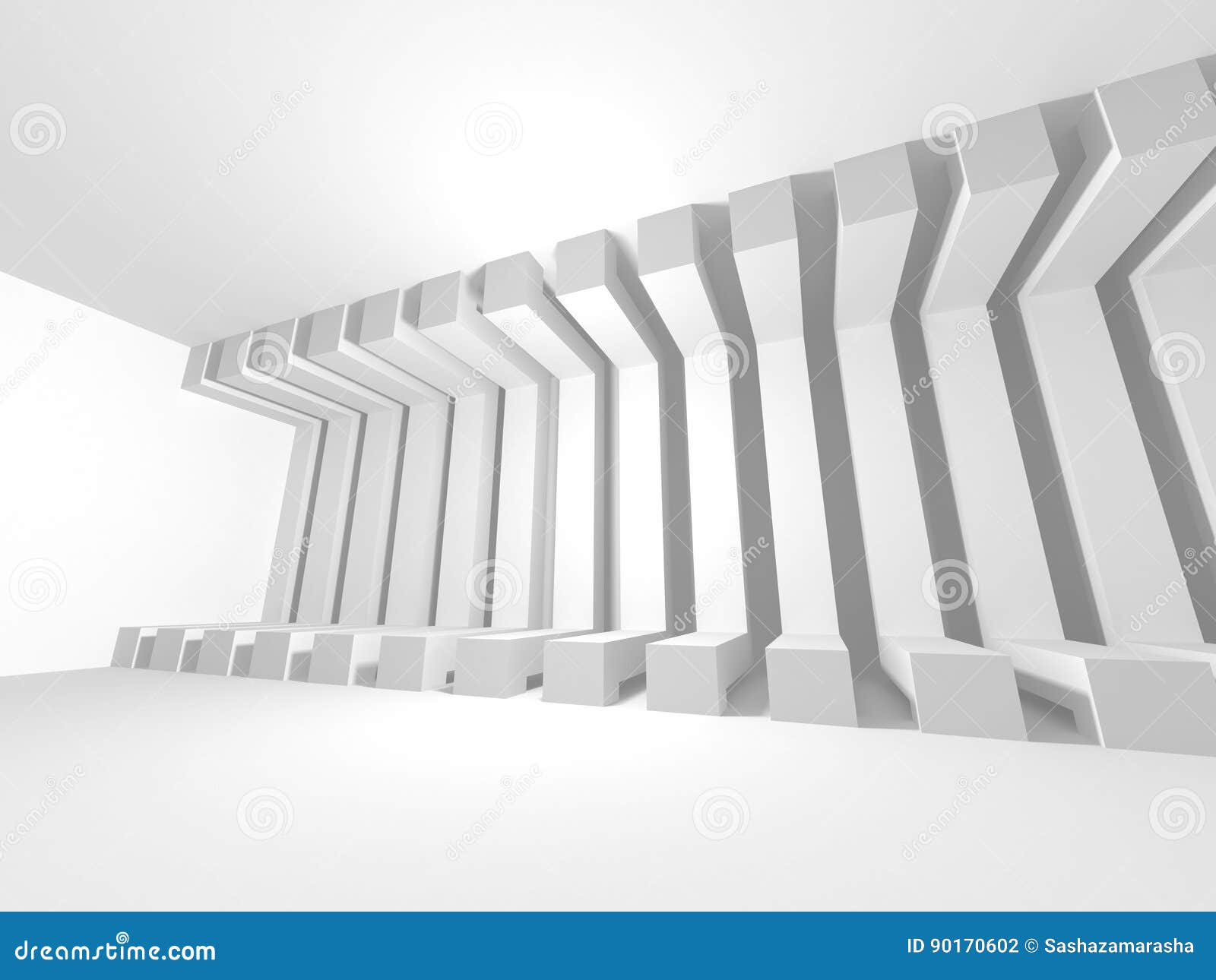 White Architecture Construction Modern Interior Background Stock ...