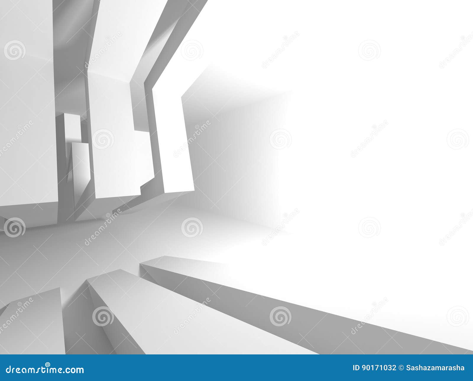 White Architecture Construction Modern Interior Background Stock ...