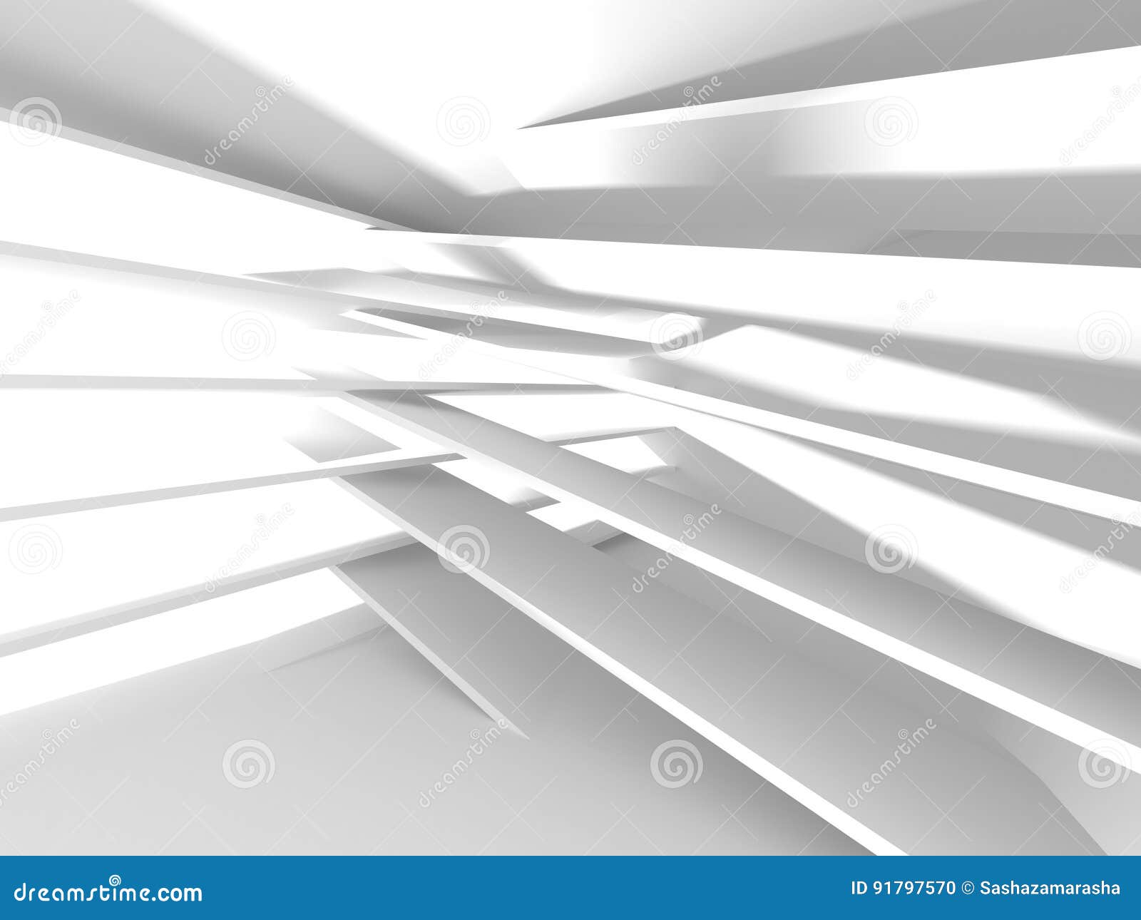 White Architecture Construction Modern Interior Background Stock ...