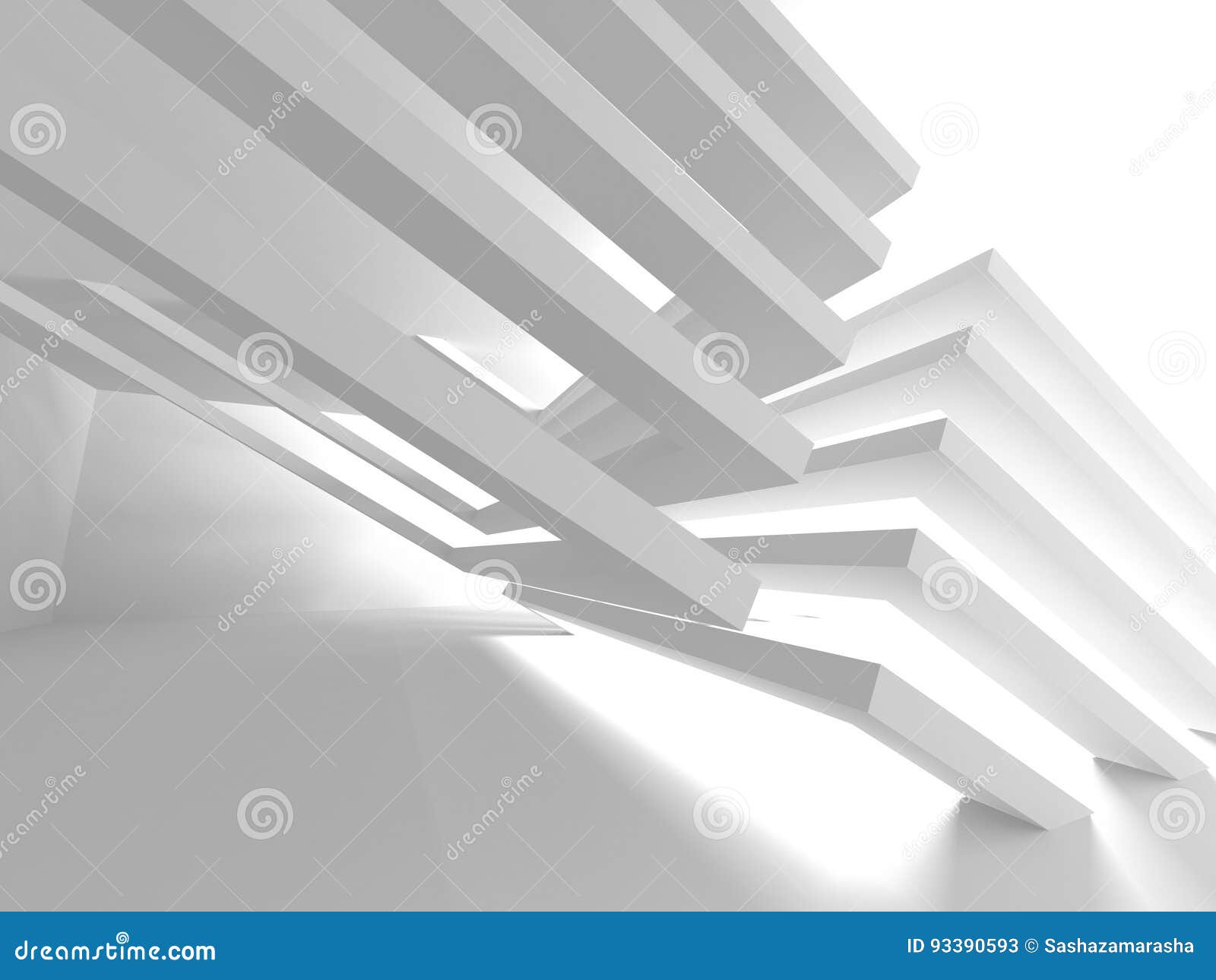 White Architecture Construction Modern Interior Background Stock ...