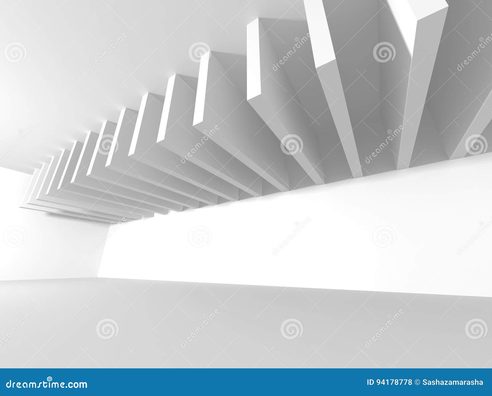 White Architecture Construction Modern Interior Background Stock ...