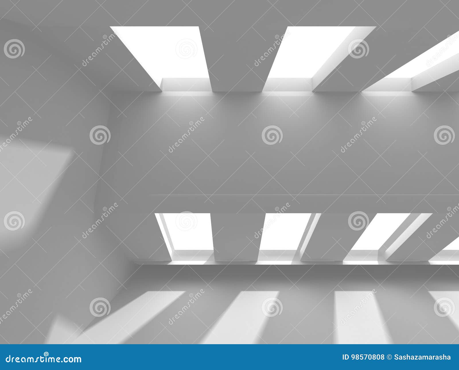 White Architecture Construction Modern Interior Background Stock ...