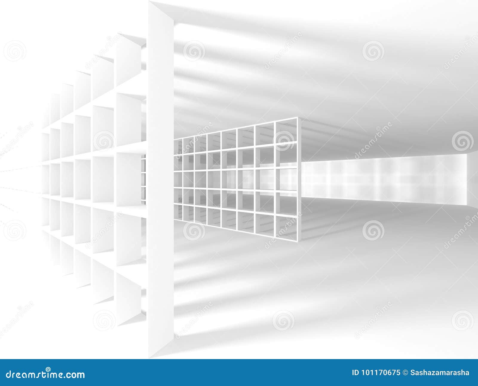 White Architecture Construction Modern Interior Background Stock ...