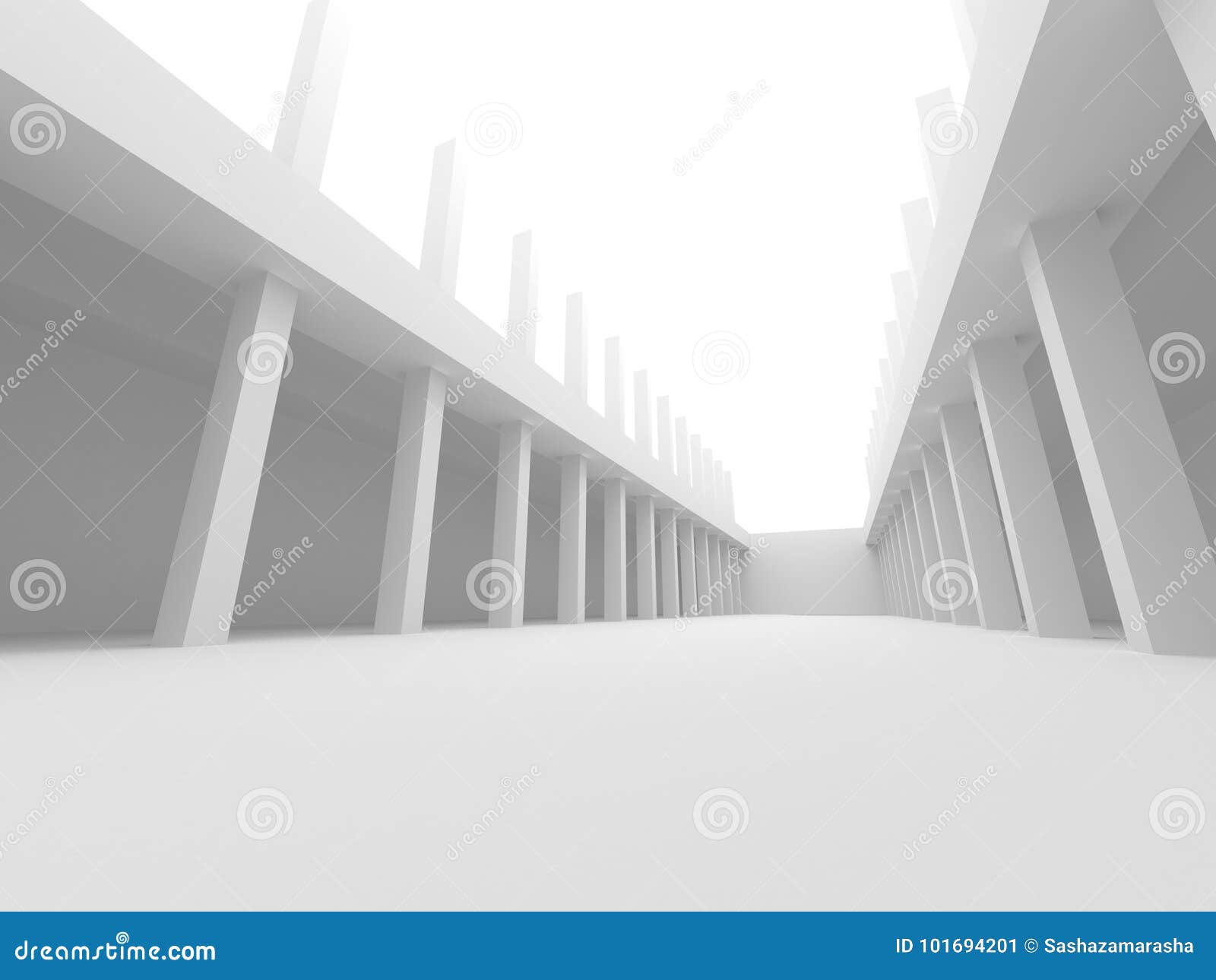 White Architecture Construction Modern Interior Background Stock ...