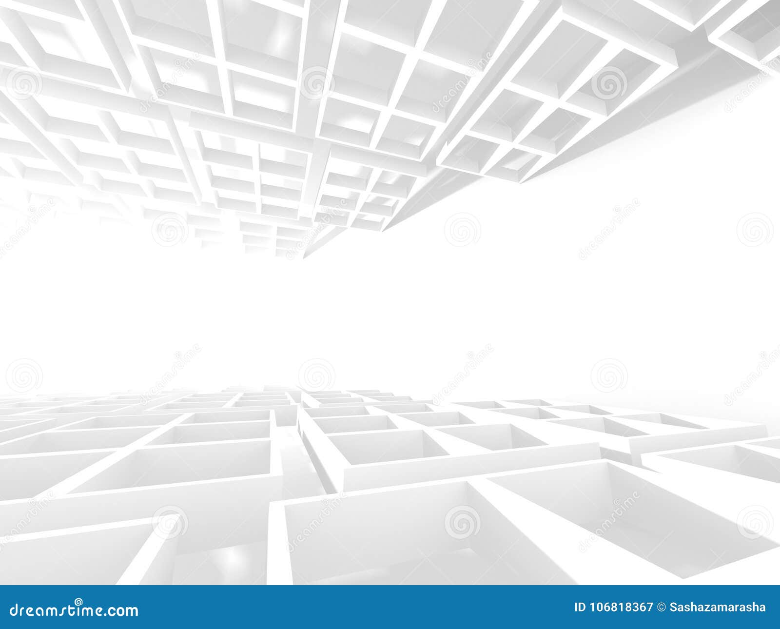 White Architecture Construction Modern Interior Background Stock ...