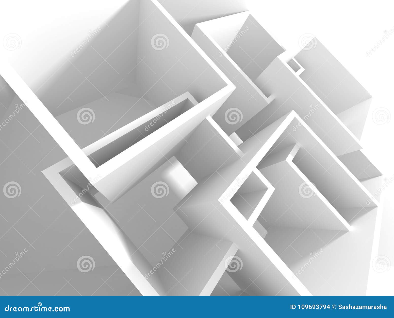 White Architecture Construction Modern Interior Background Stock ...