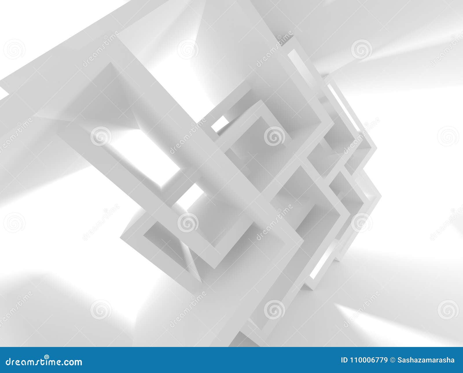 White Architecture Construction Modern Interior Background Stock ...