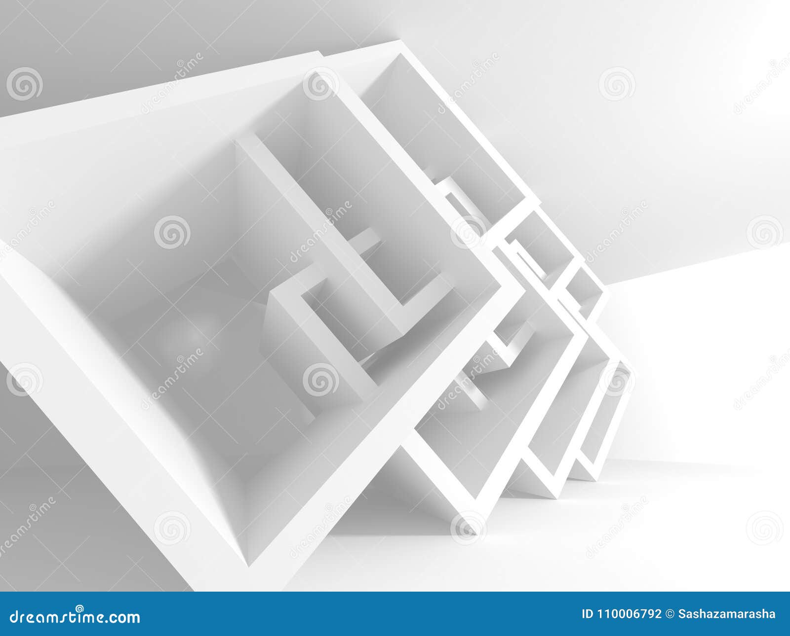 White Architecture Construction Modern Interior Background Stock ...