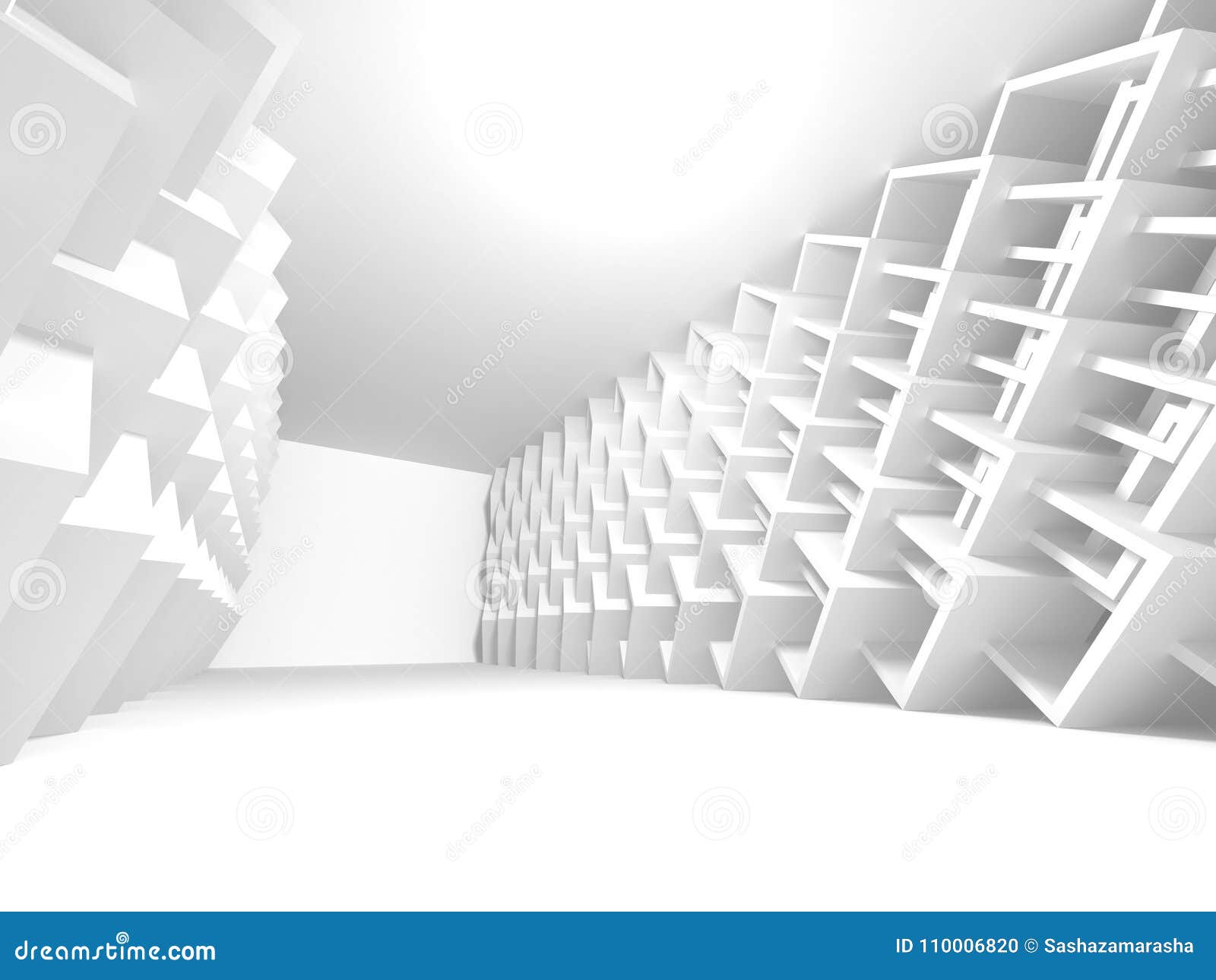 White Architecture Construction Modern Interior Background Stock ...