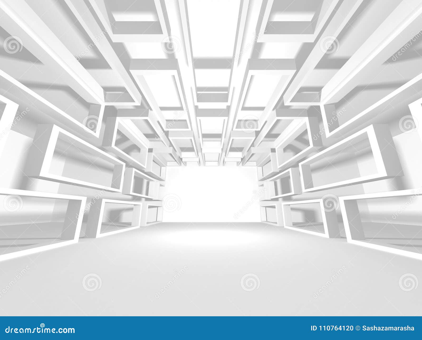 White Architecture Construction Modern Interior Background Stock Photo ...