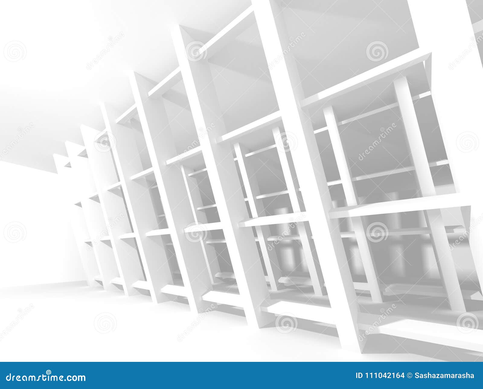 White Architecture Construction Modern Interior Background Stock ...