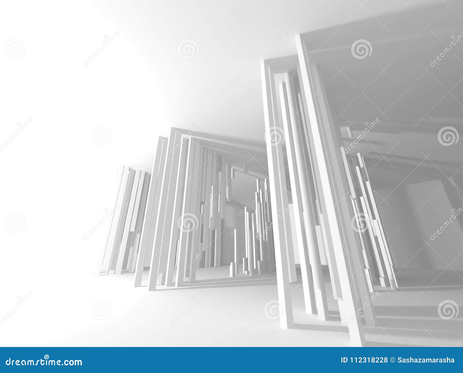 White Architecture Construction Modern Interior Background Stock ...